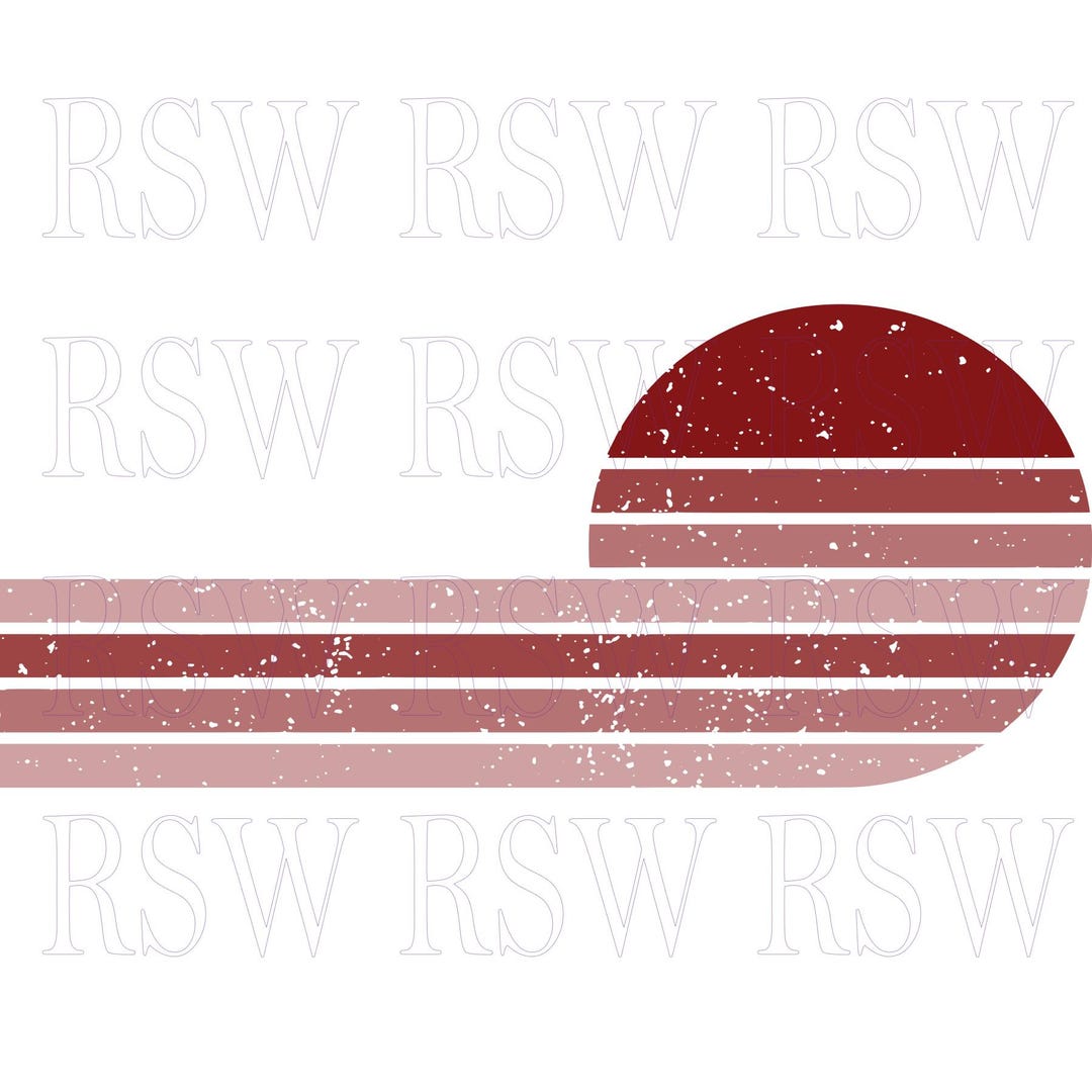 Retro Maroon Sunset Ombre, Distressed PNG (digital Download) - Etsy