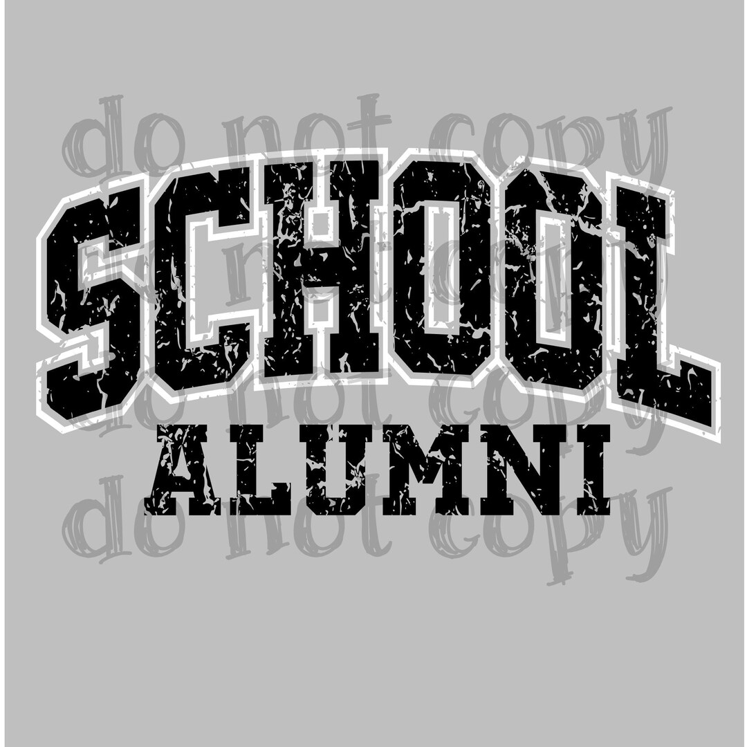 Custom School Alumni PNG, Spirit Wear Design (digital Download) - Etsy
