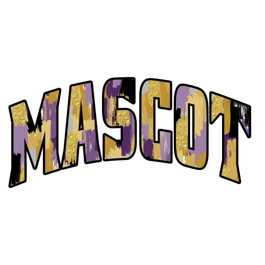Custom Word, Custom Mascot, Digital Download, Outlined Text, PNG ...