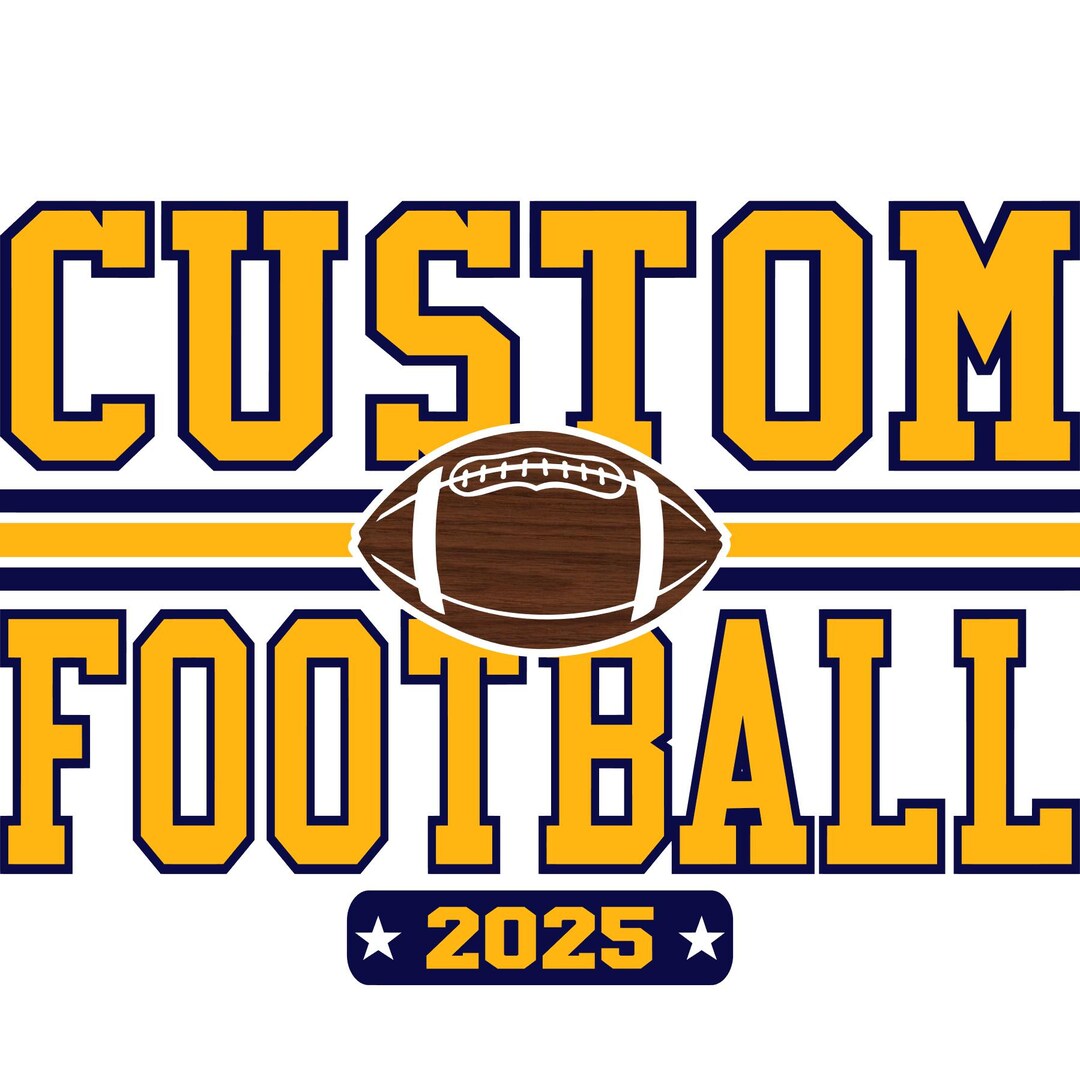 Custom Team Name or Mascot PNG Digital Download: Football Team Spirit ...