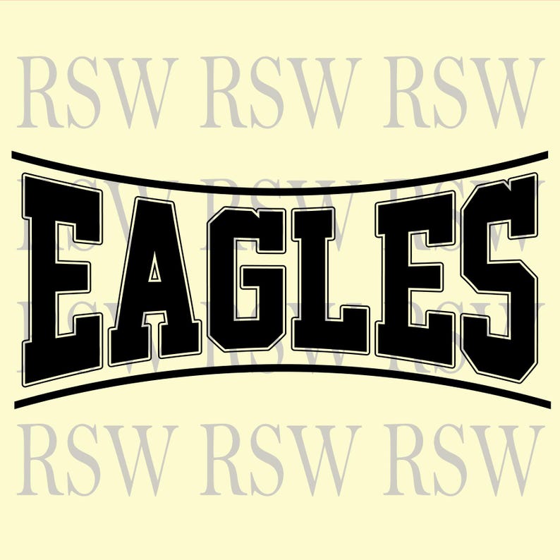 Eagles Mascot, Double Arched (digital Download PNG) - Etsy