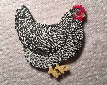 Hand painted chicken | Etsy