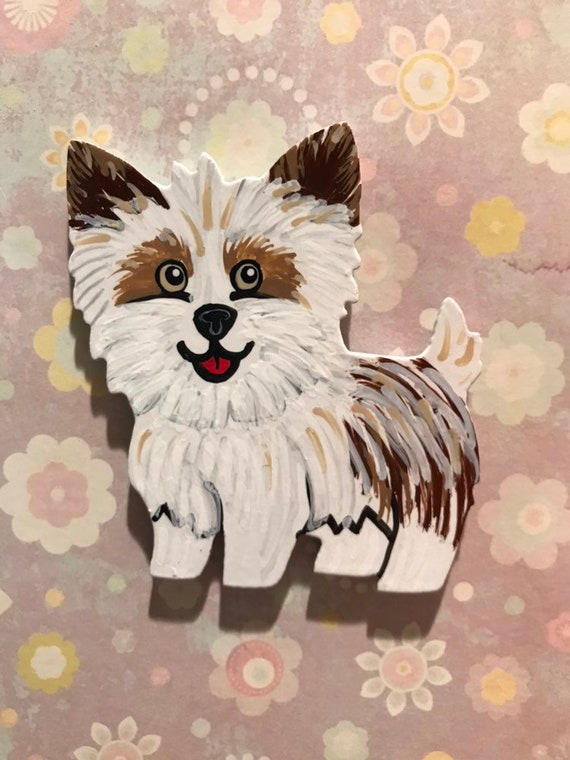 Yorkshire Terrier Dog parti Yorkie Metal Magnet - Etsy