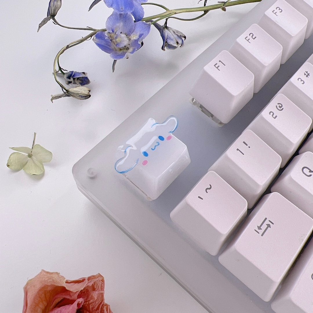 Handmade White Bunny Artisan Keycap: Kawaii Mechanical Keyboard - Etsy