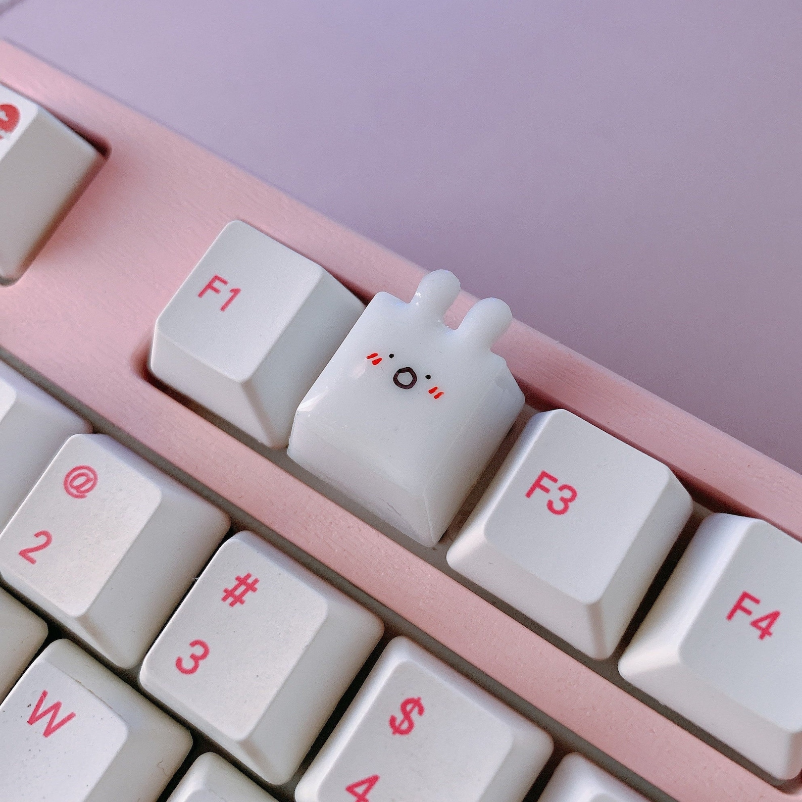 Junikey Creamer Bunny Artisan Keycap Kawaii Keycap Cute - Etsy