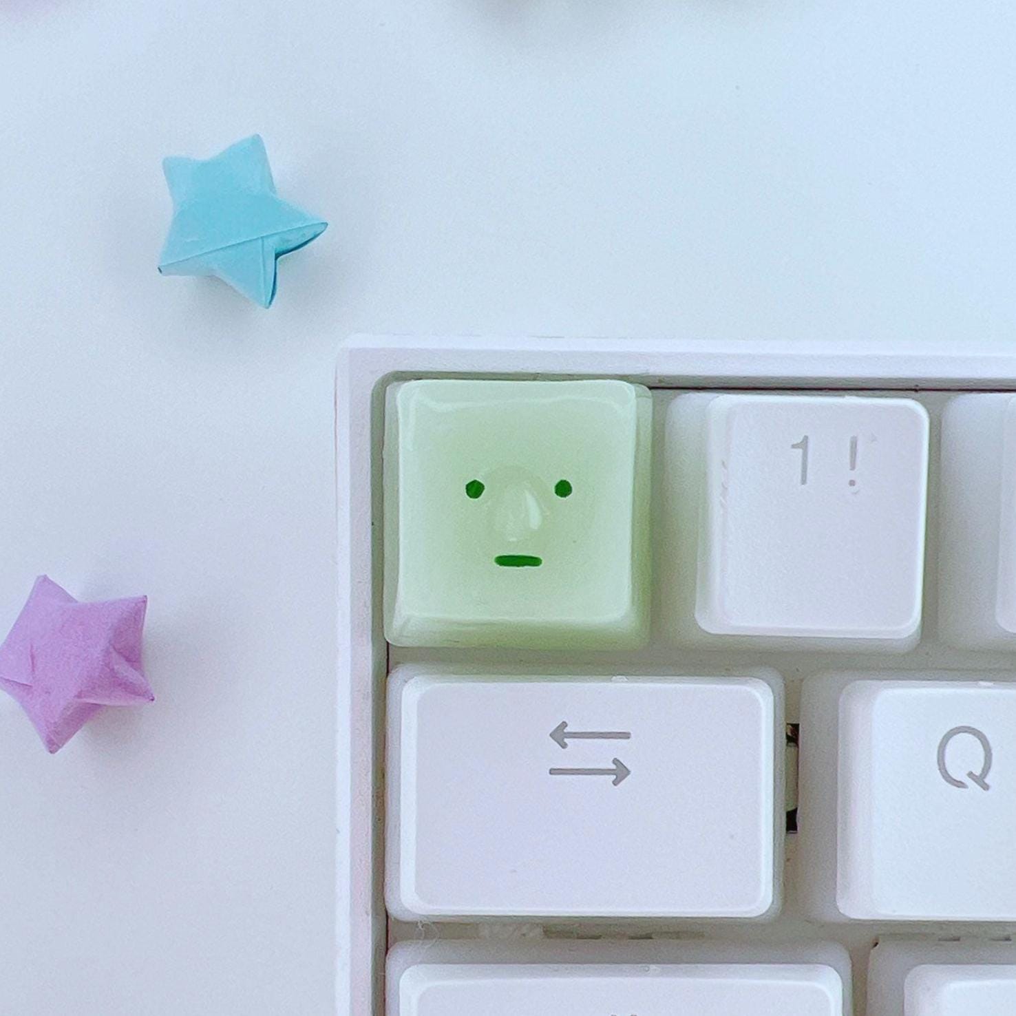 Glow-in-the-dark Desk Buddy Keycap: Kawaii Mechanical Keyboard ...