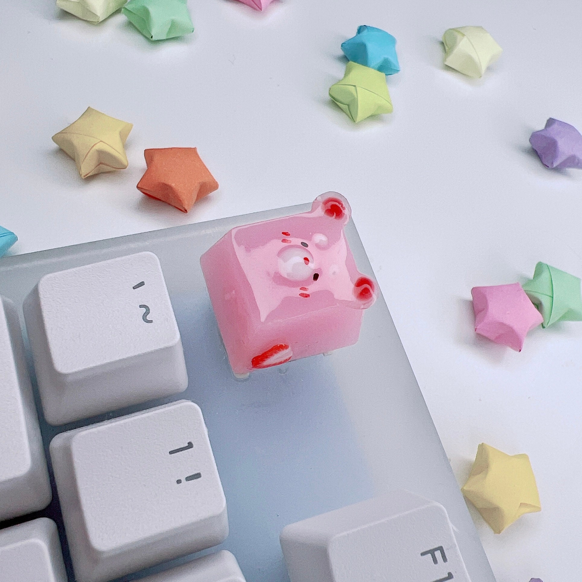 Cake the Bear Artisan Keycap Kawaii Keycap Cute Keycap | Etsy