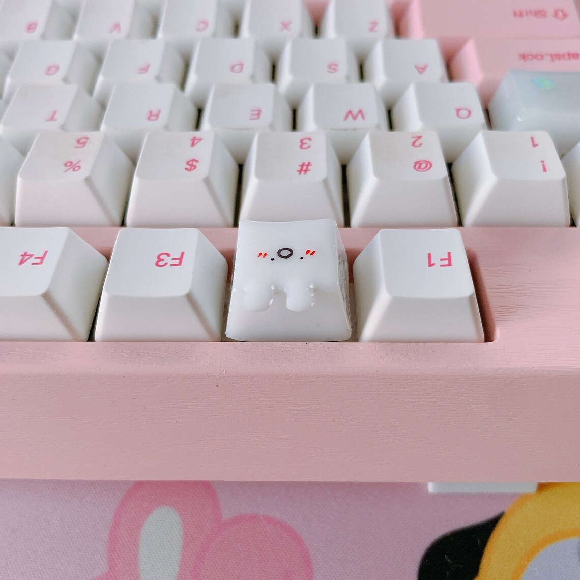 Junikey Creamer Bunny Artisan Keycap Kawaii Keycap Cute - Etsy