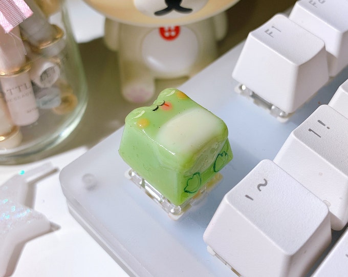 Sleepy Frog Artisan Keycap - Etsy
