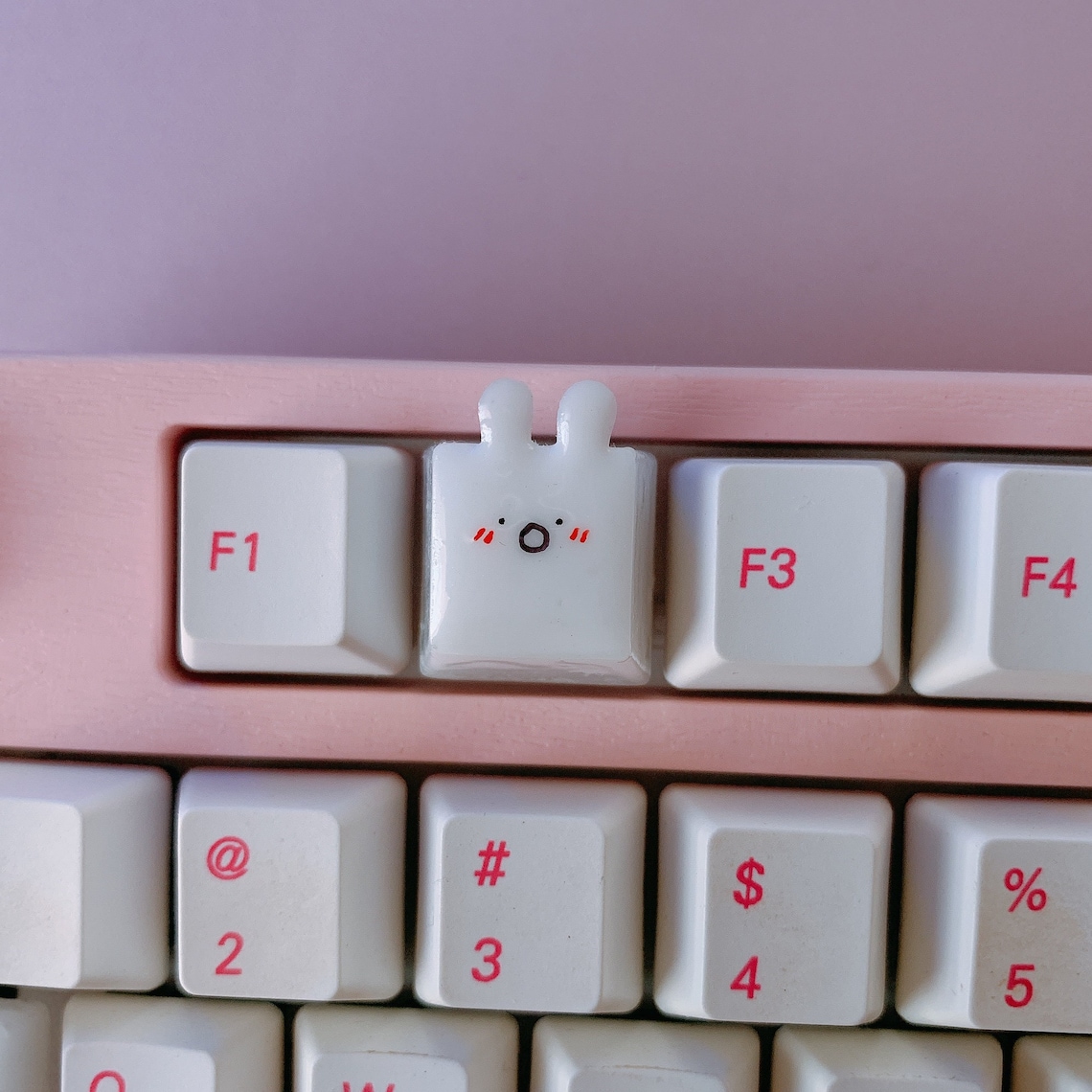 Junikey Creamer Bunny Artisan Keycap Kawaii Keycap Cute - Etsy
