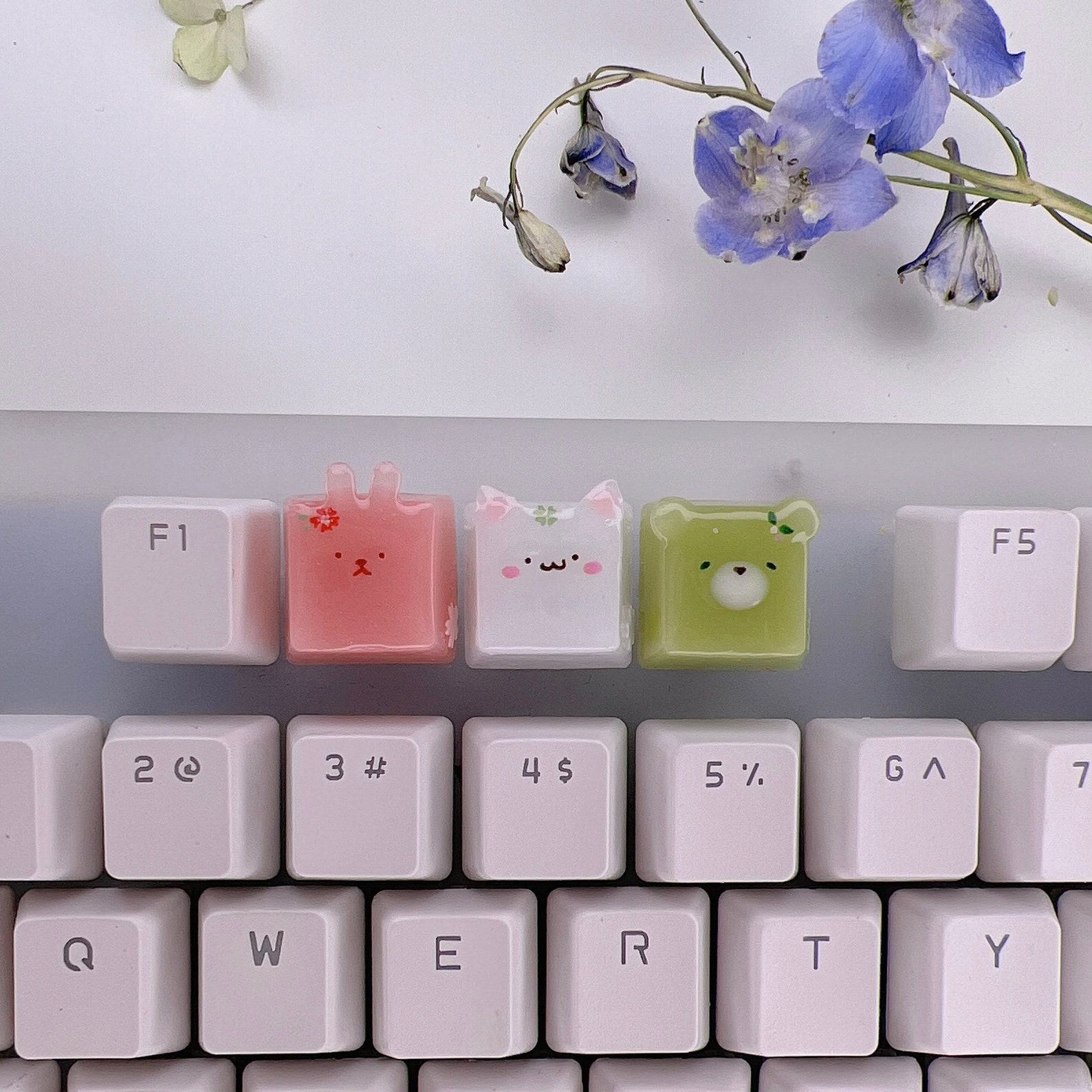 Sakura Dango Collection Artisan Keycap Set Kawaii Keycaps - Etsy