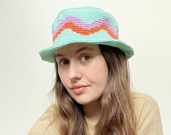 Wavy Bucket Hat Crochet Pattern - Etsy