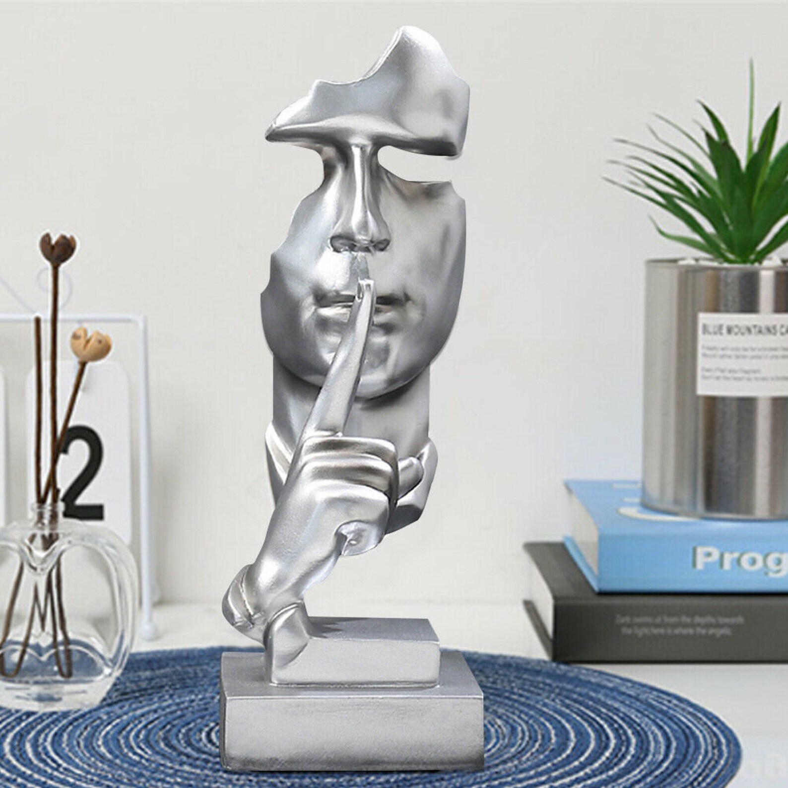 Modern Art Abstract Thinker Sculpture Art Statue Silent Man | Etsy