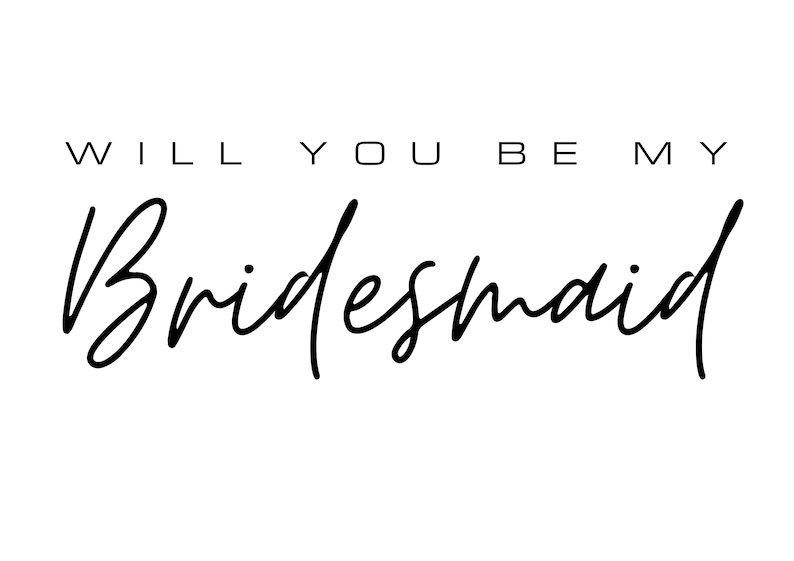 Bridesmaid Proposal, Will You Be My Bridesmaid, Printable, Instant ...