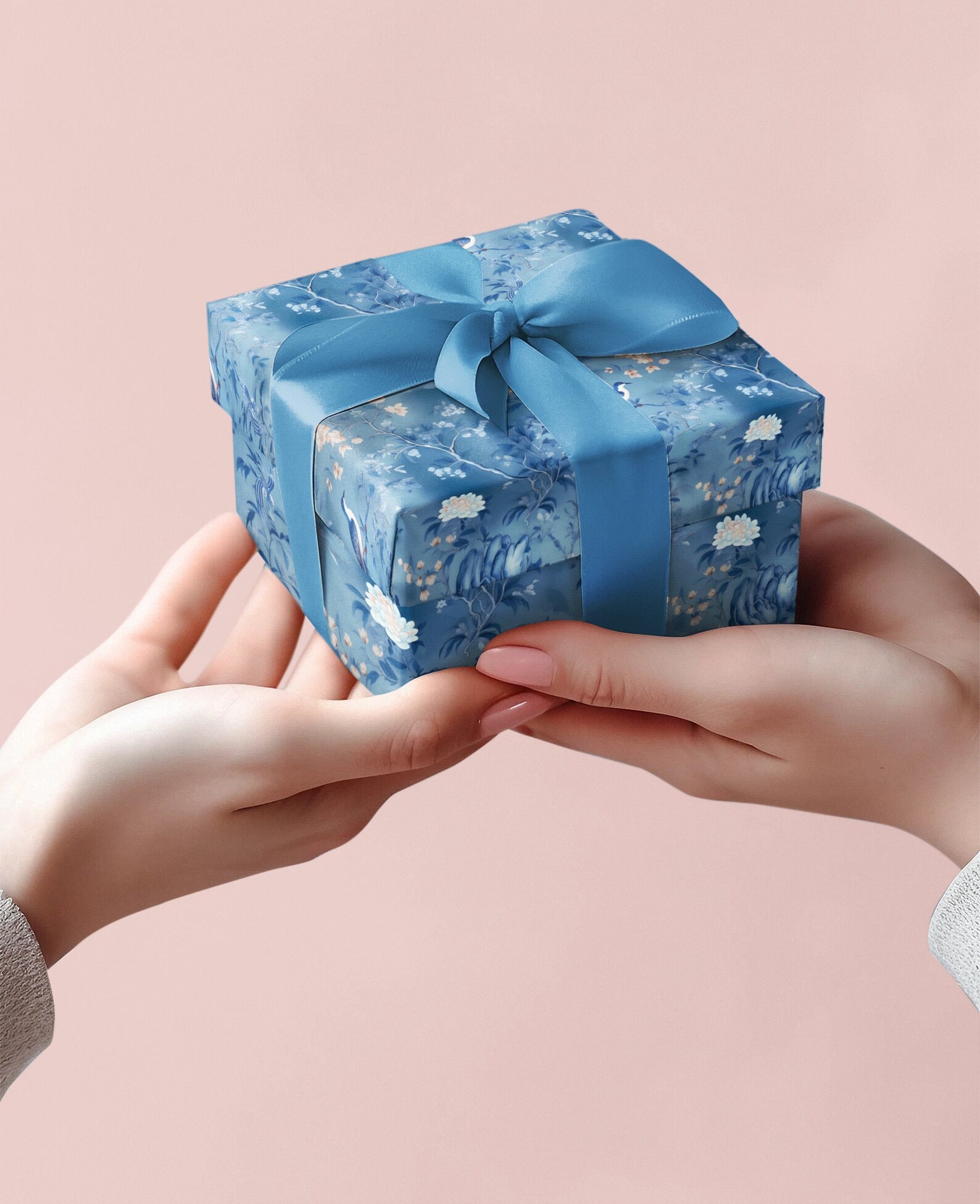 Twilight Serenade Chinoiserie Wrapping Paper, Wedding Wrapping Paper ...