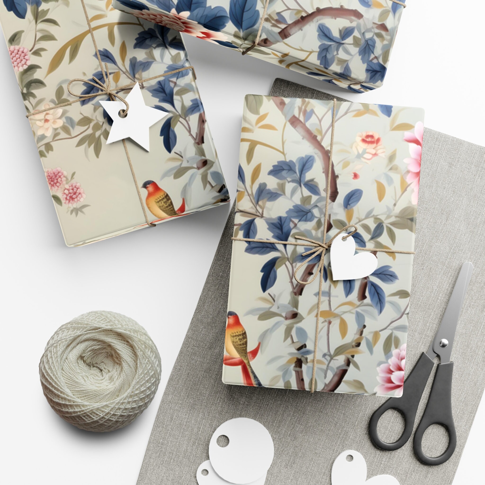 Colorburst Chinoiserie Wrapping Paper, Unique Wrapping Paper Roll ...