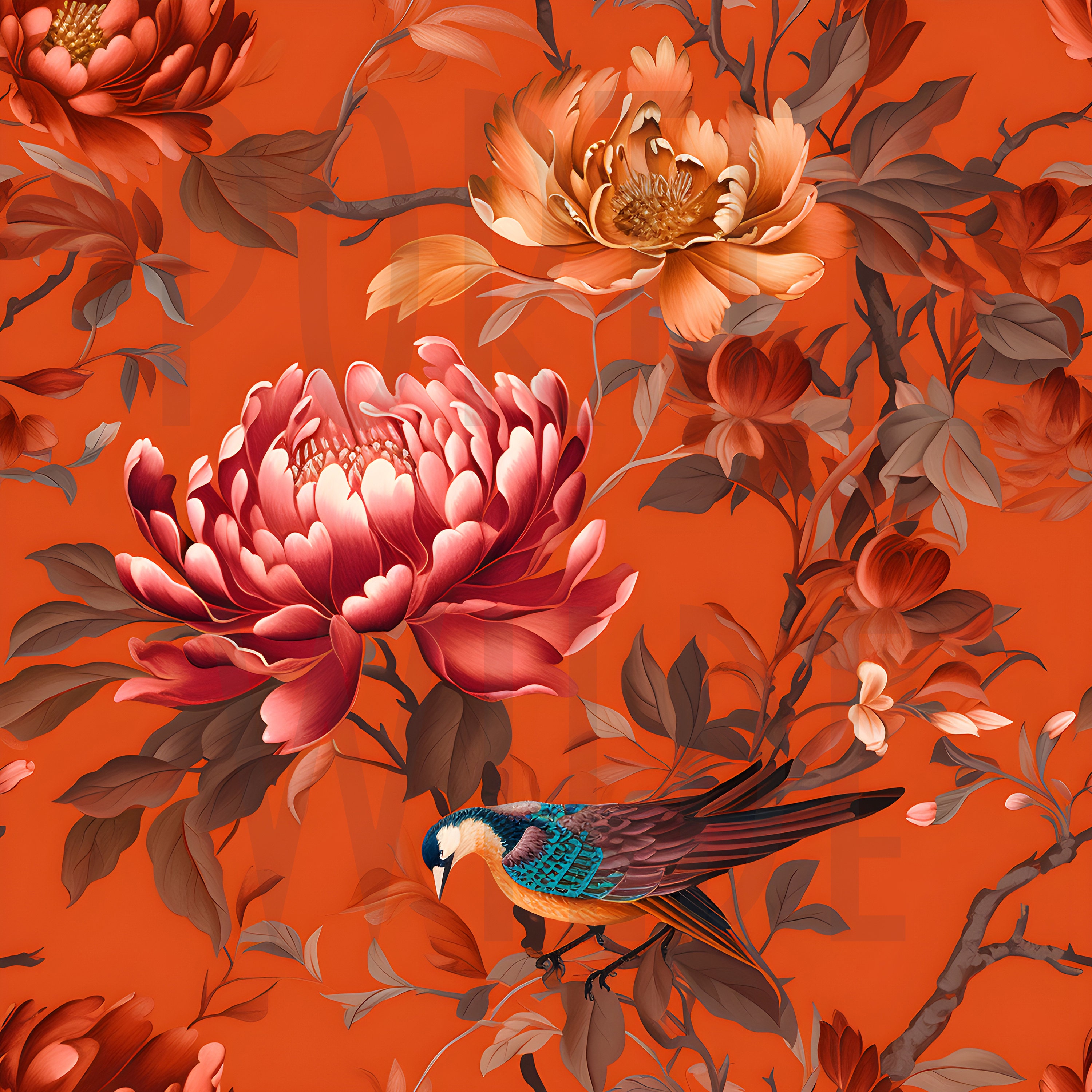 Fall Florals Digital Paper Seamless Scrapbook Paper Digital - Etsy