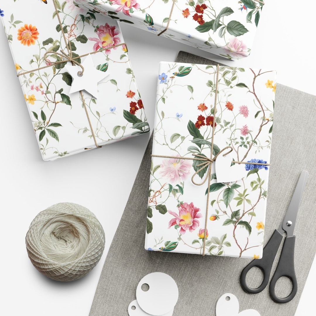 Chinoiserie Spring Wrapping Paper, Wedding Wrapping Paper, Unique Gift ...