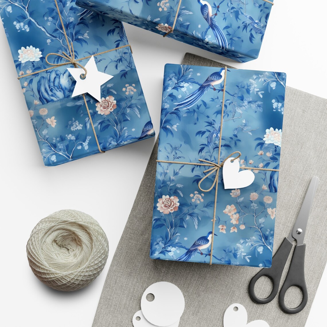 Twilight Serenade Chinoiserie Wrapping Paper, Wedding Wrapping Paper ...