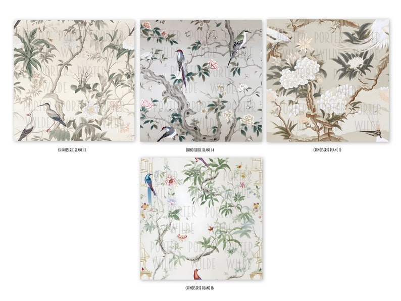 White Chinoiserie Digital Paper, Seamless Scrapbook Paper, Wedding ...