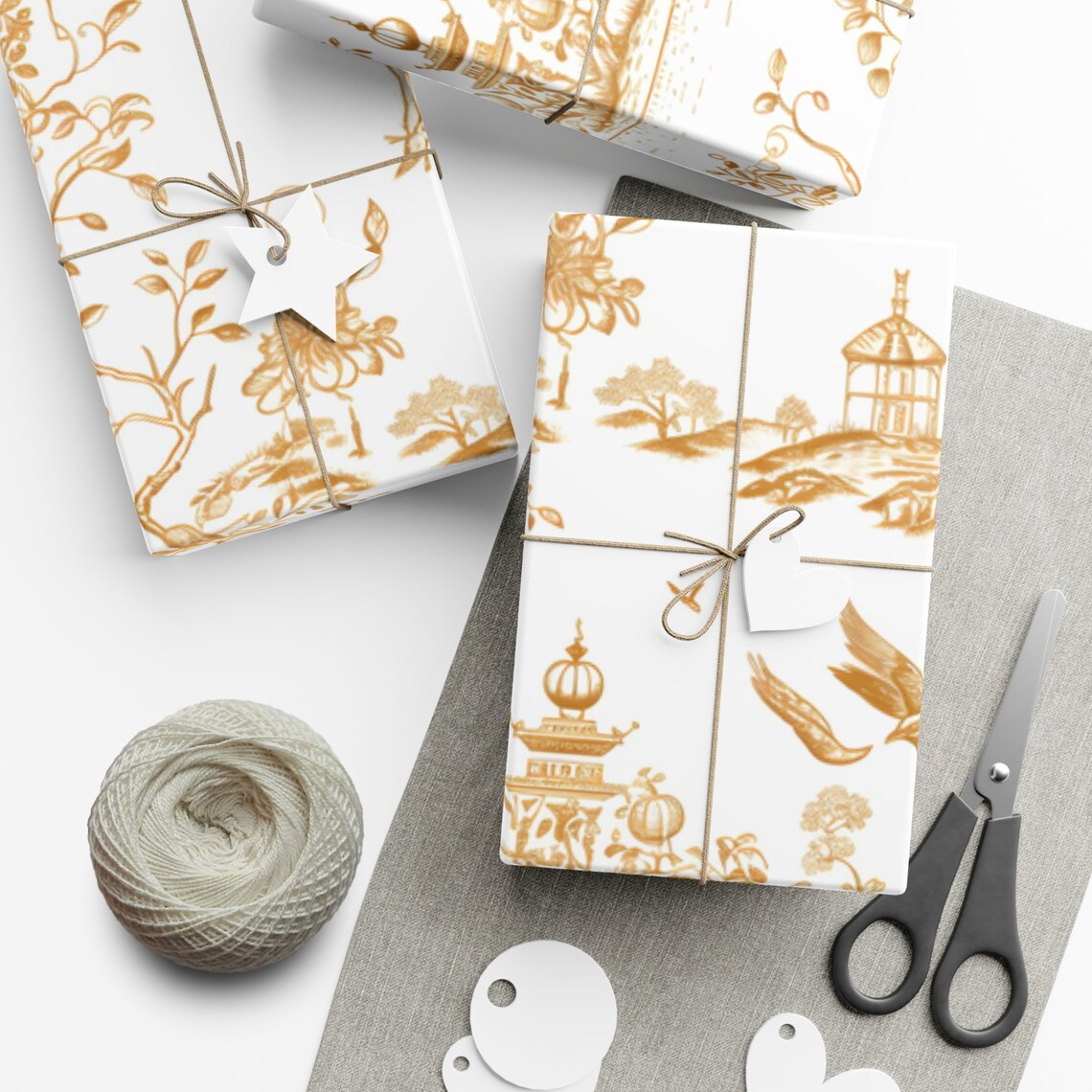Gold Chinoiserie Wrapping Paper Gold Pattern Wrapping Paper - Etsy