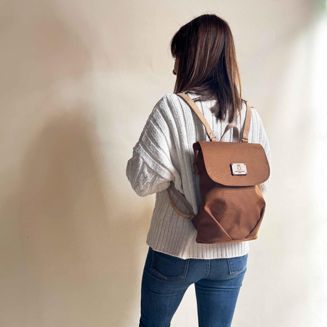 Women's Small Canvas Daypack, Small Canvas Backpack for Women, Mini ...