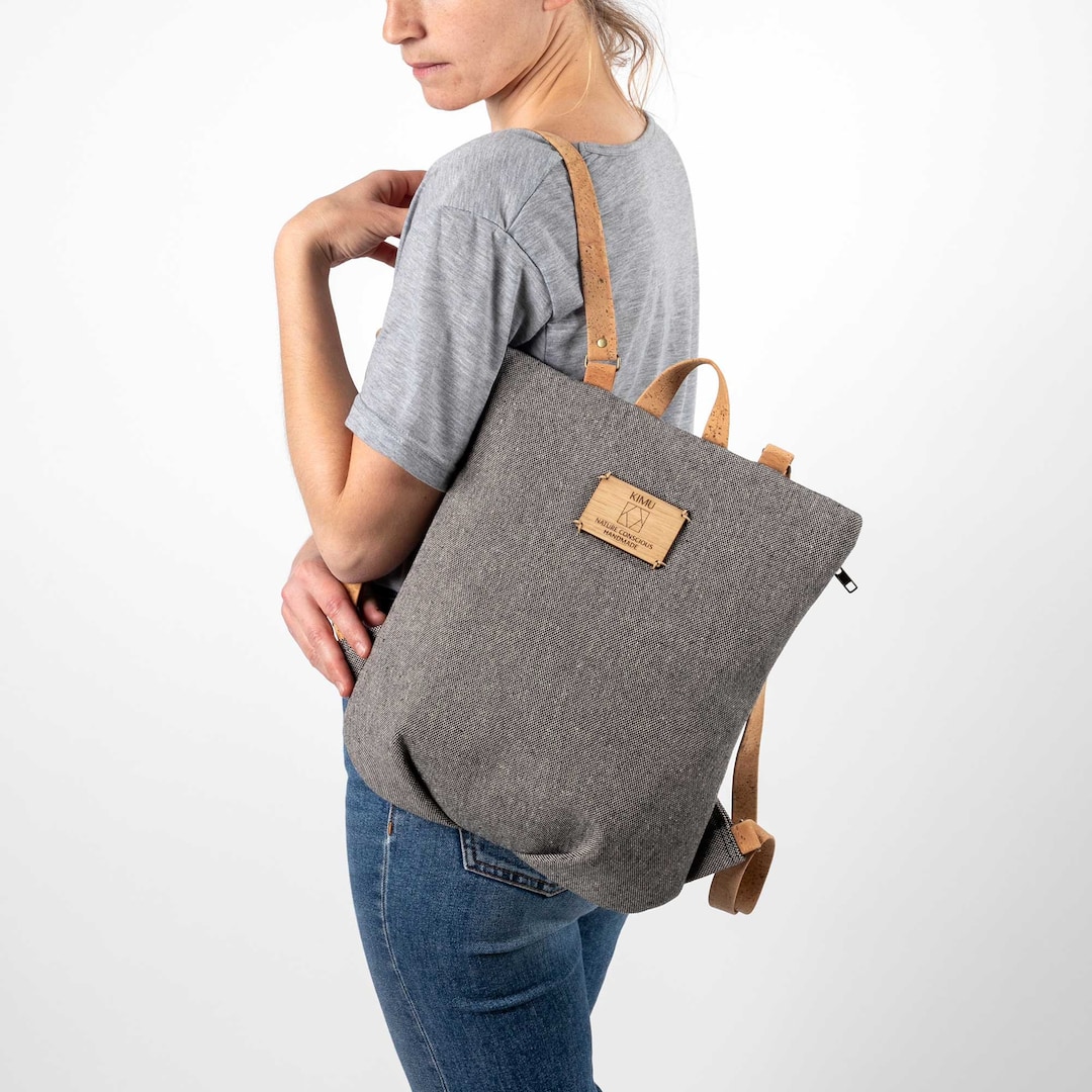 Urban Minimalist Backpack Women, Slim City Backpack Zip Back Backpack ...