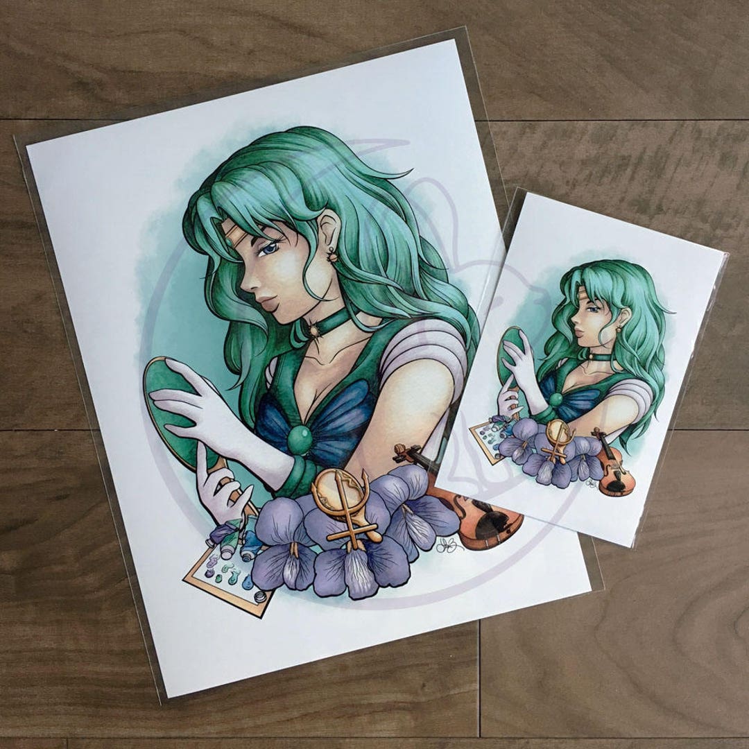 Neptune Watercolor Print - Etsy
