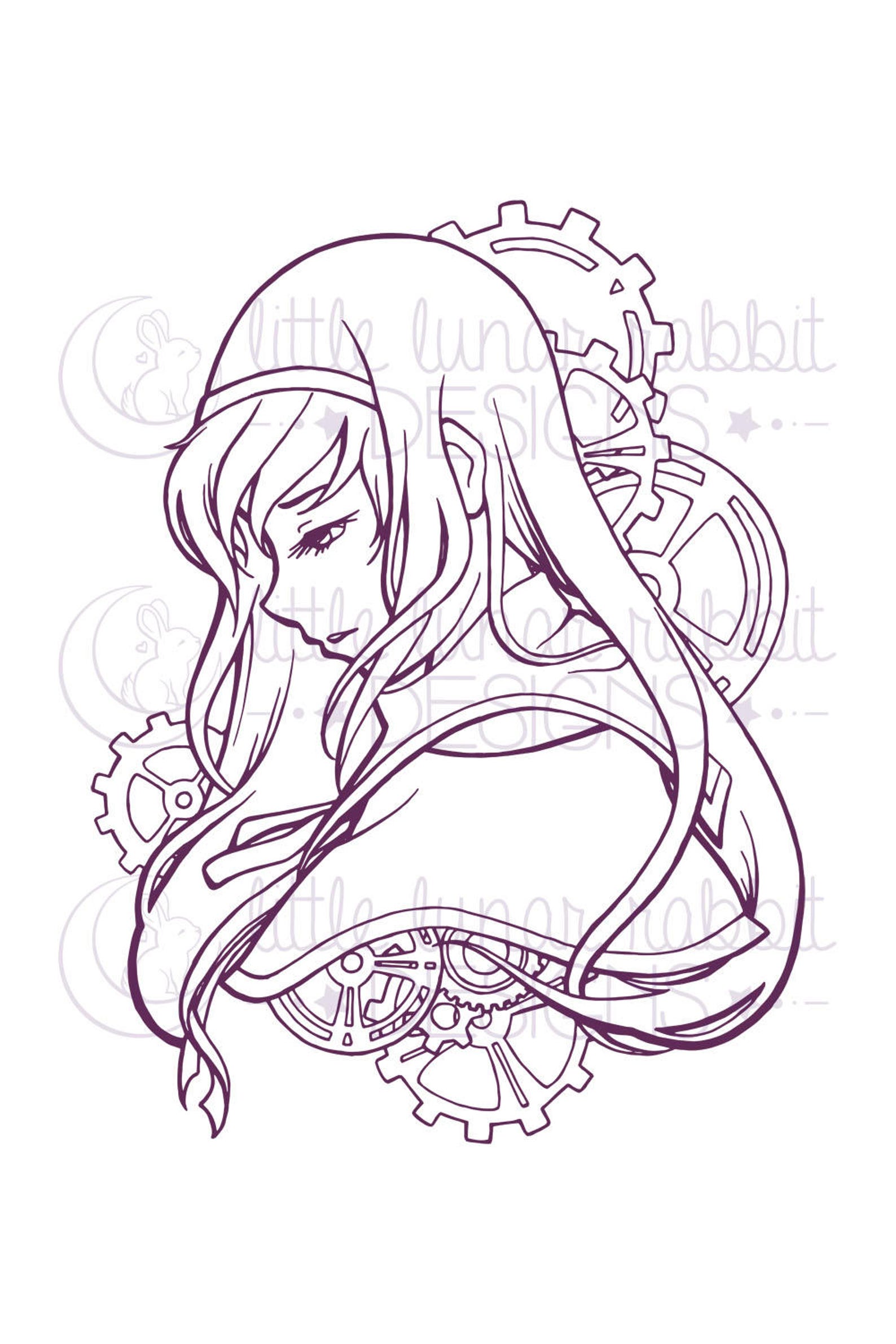 Puella Magi Madoka Magica Holy Quintet Lineart MINI PRINT - Etsy