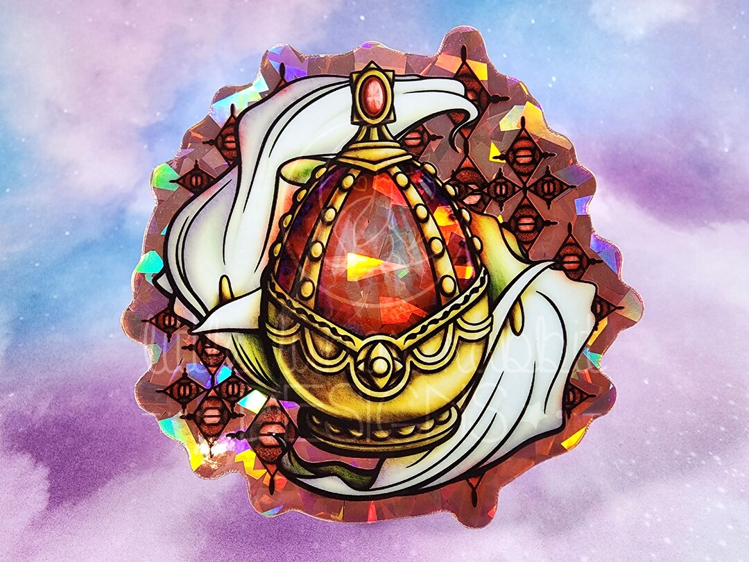 Puella Magi Kyoko Sakura Floral Soul Gem Holographic Sticker - Etsy