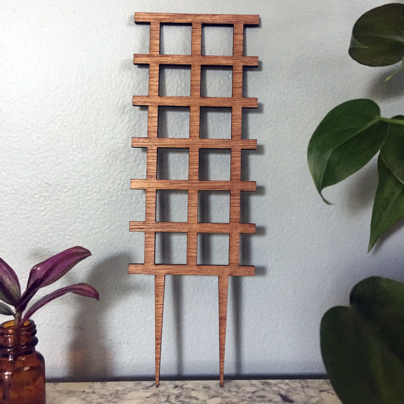 Houseplant Trellis Short Wood Plant Stake Support - Etsy