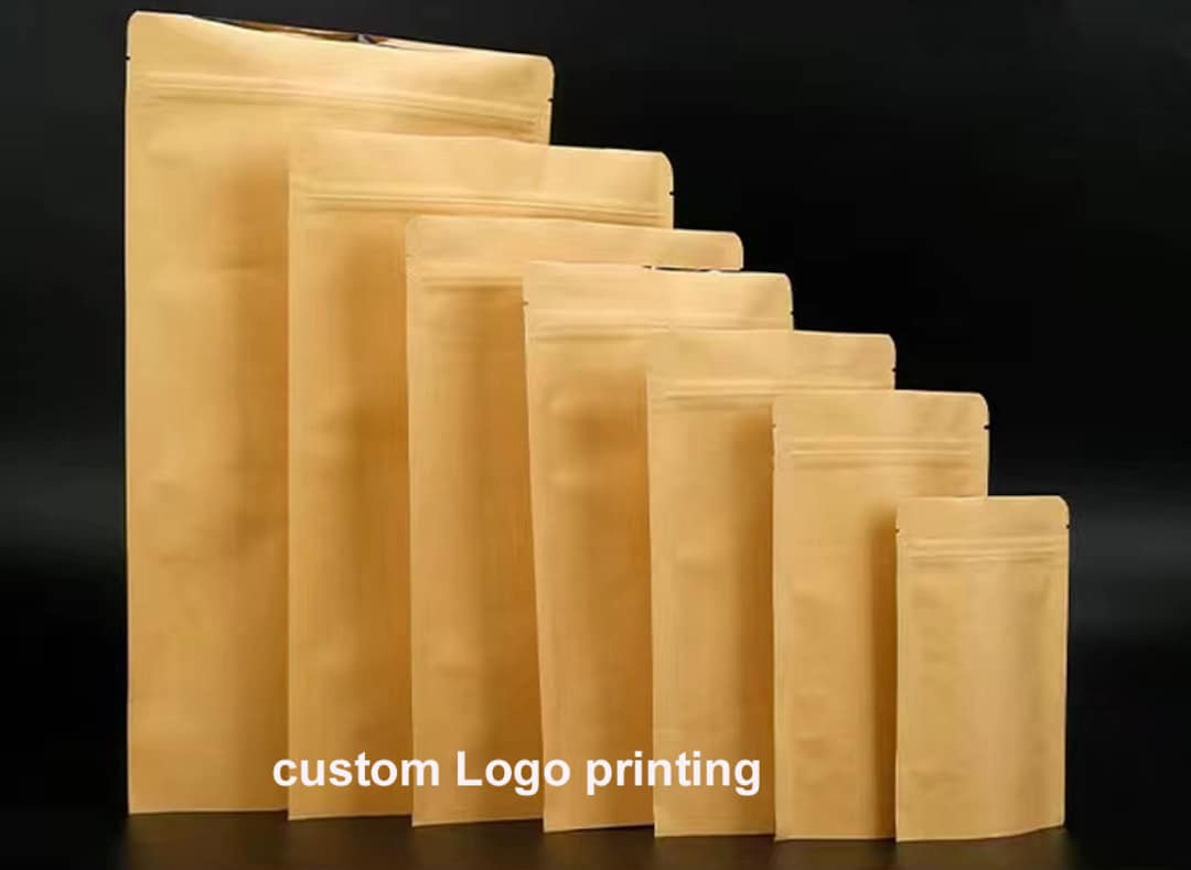100 Kraft Stand up Pouches: Brown Zip Lock Food Packaging Bags - Etsy