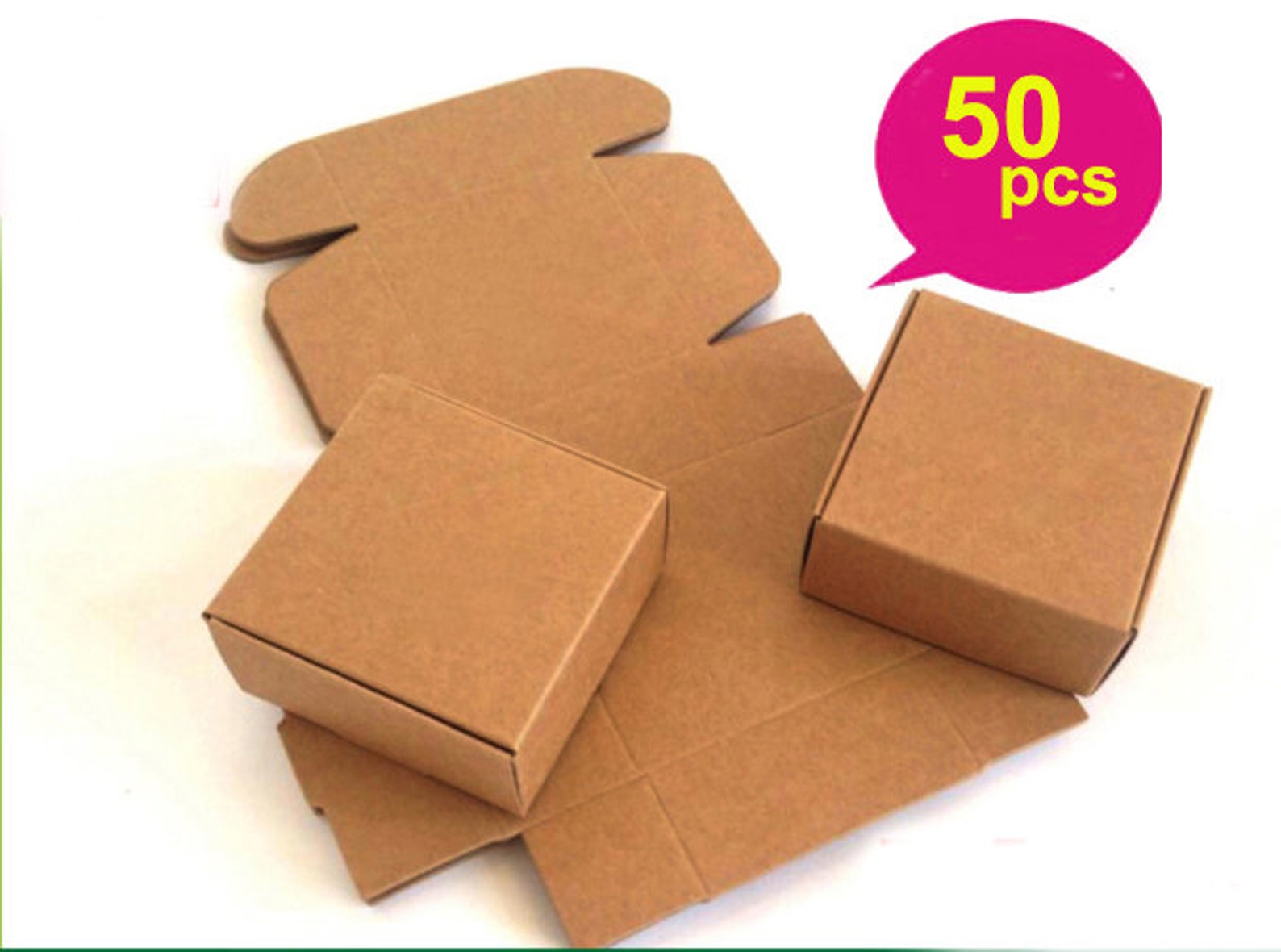 Boîte de papier de 50pcs Kraft petites boîtes d'emballage - Etsy France