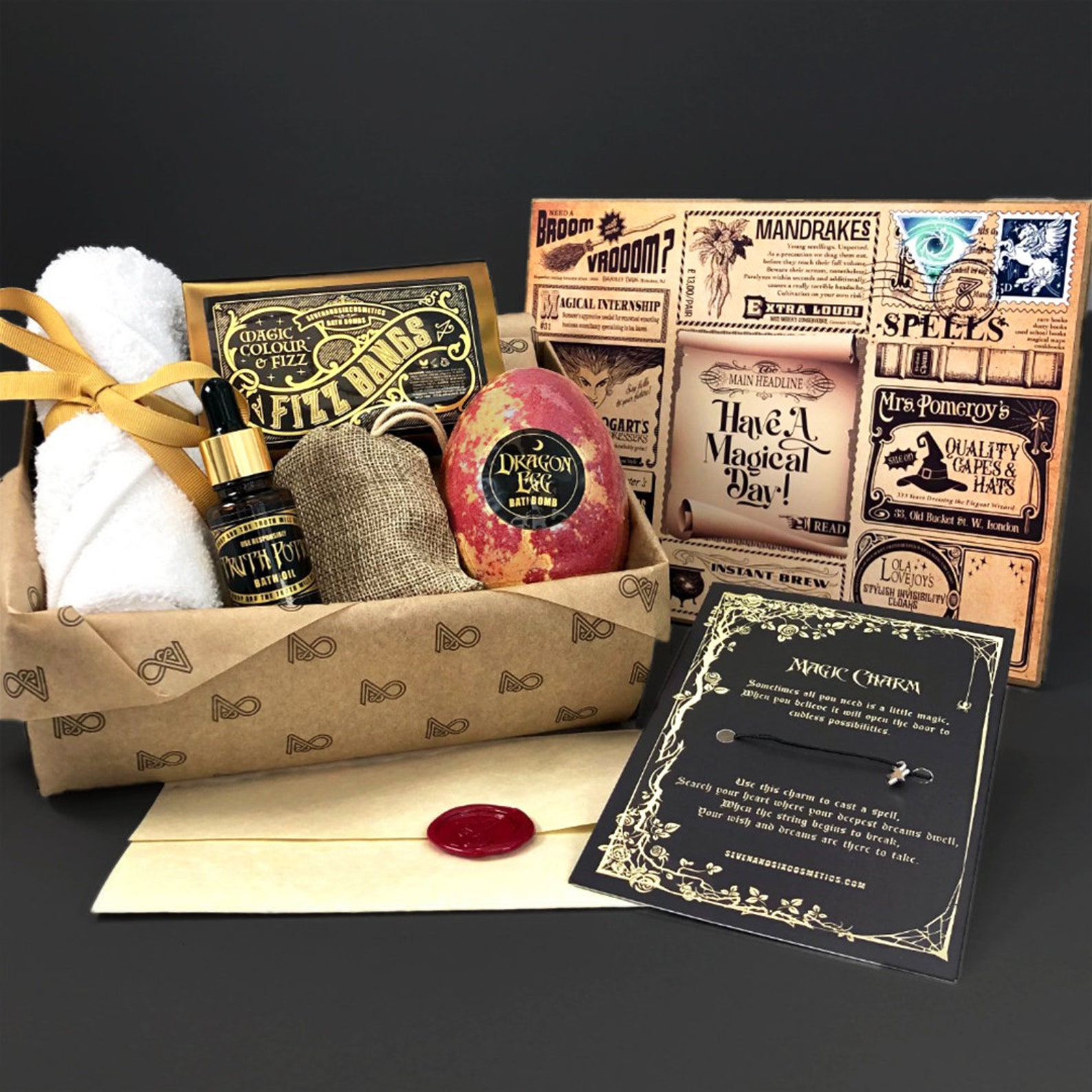 Wand Mystery Box Bath Bomb Gift Set Witchcraft Witch Wizard Dragon Egg ...