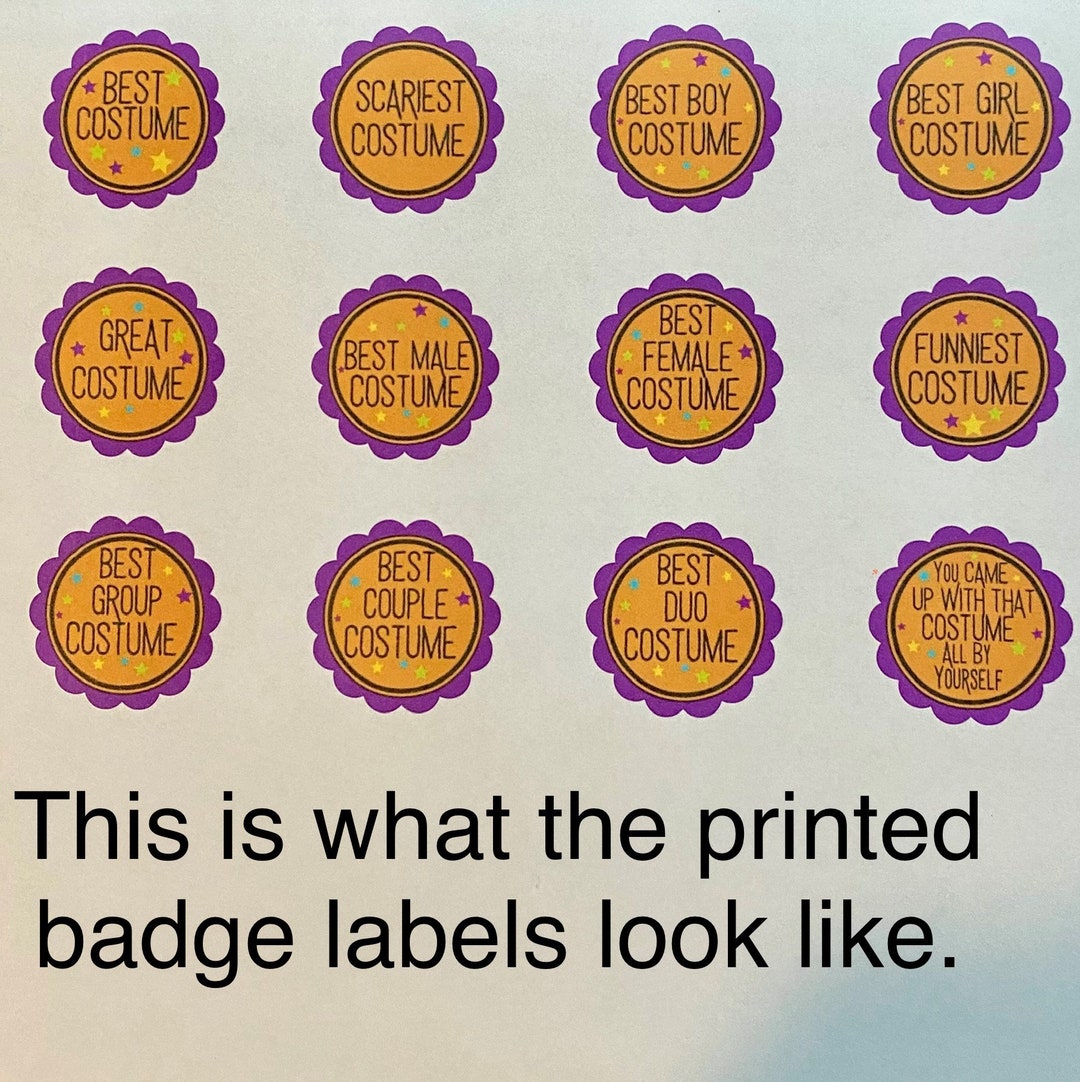 Digital DIY Colorful Halloween Costume Contest or Pumpkin Contest Award ...