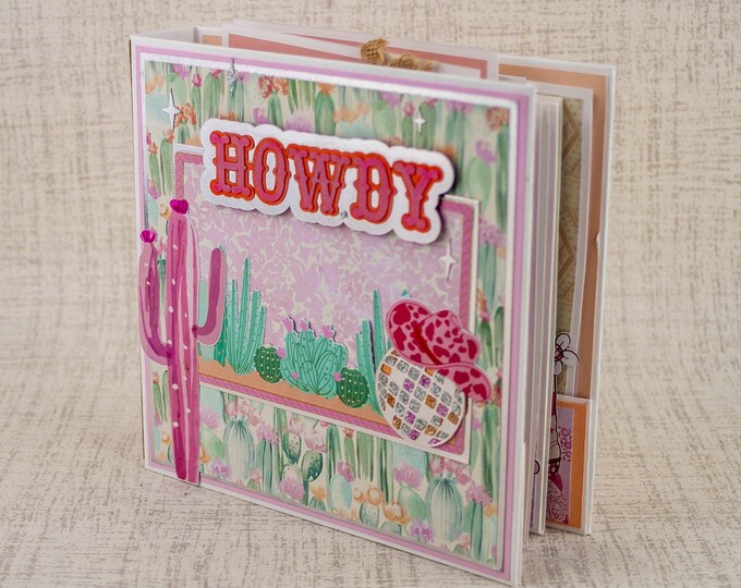 Disco Cowgirl Themed Mini Album for Photos and Journalingpremade ...