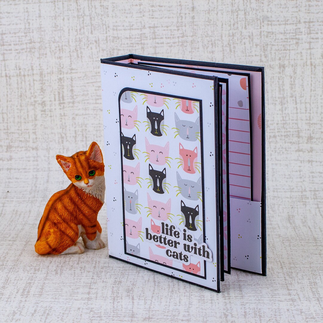 Micro Mini Cat Scrapbook Album for Photos and Journaling Meow Album for ...