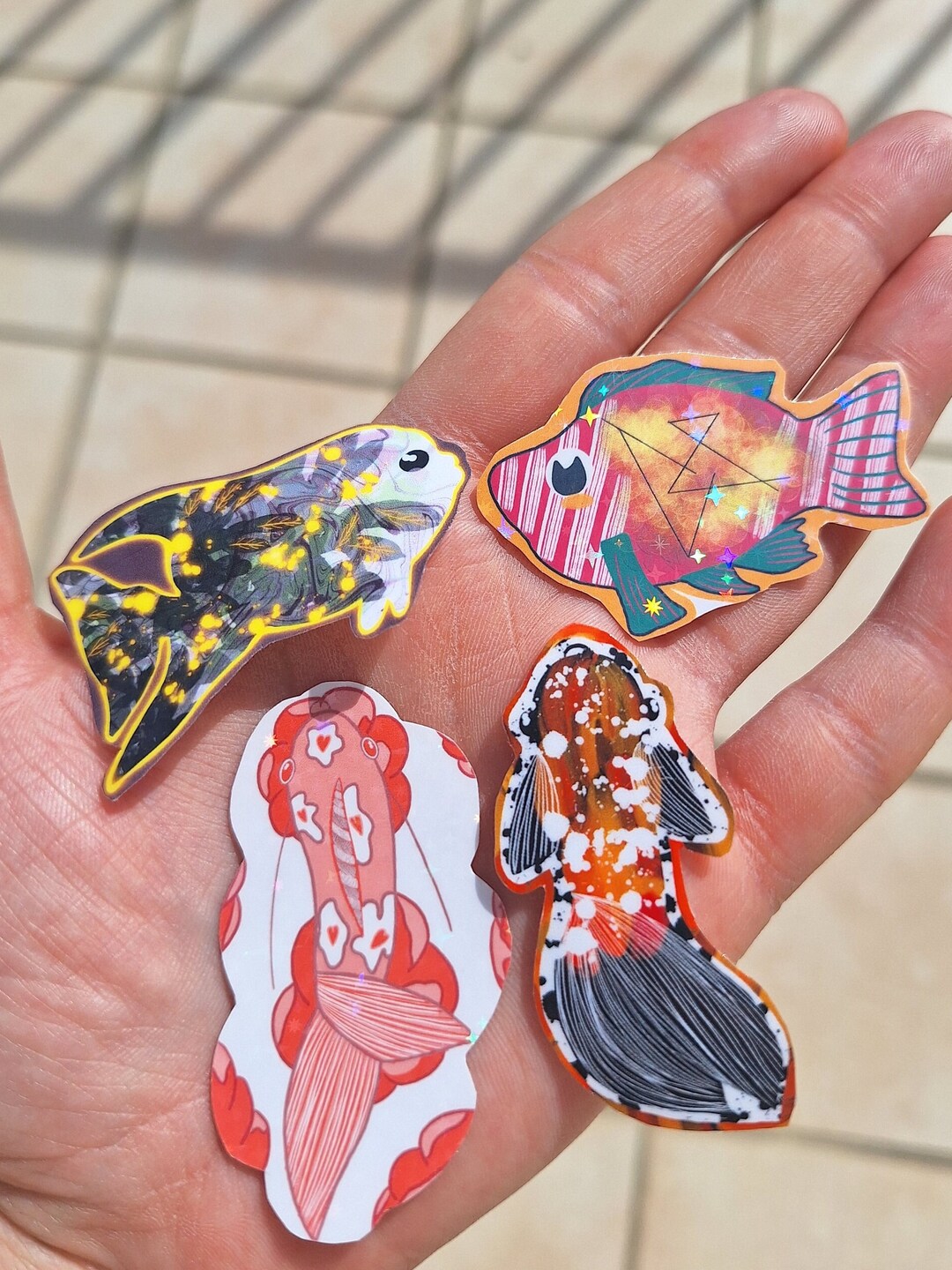 Fish Stickers/fish Art/cute Fish Sticker Pack/cute Stickers/cute Gift ...