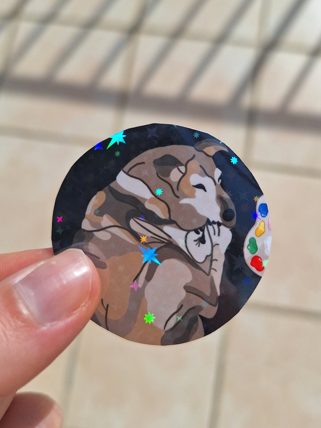 Cute Dog Sticker/cute Dog Sticker/artistic Sticker/dog Gifts/dog Lover ...