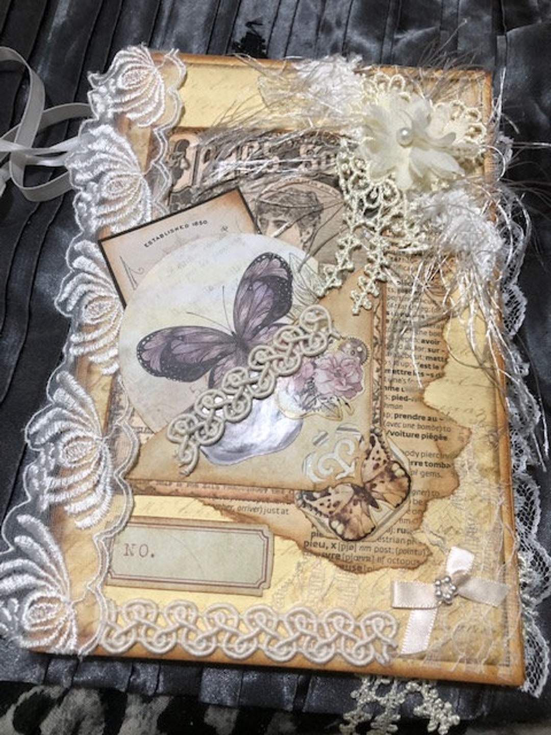 Beautiful Hand Made Vintage Style Folding Wallet ( One of a Kind ) - Etsy