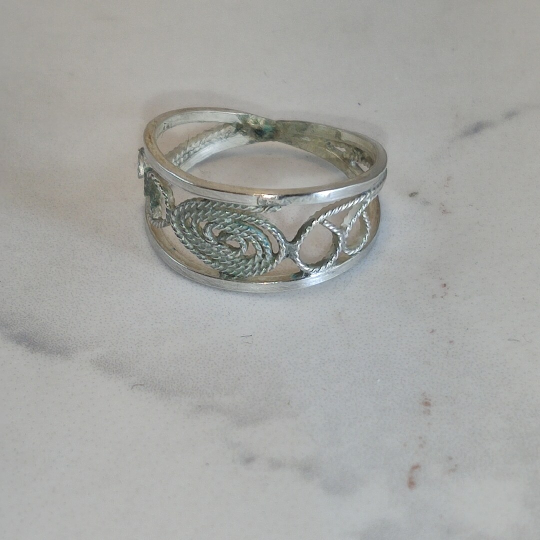 Fancy Filigree Spiral Plus 4 Loops in Sterling Silver - Etsy