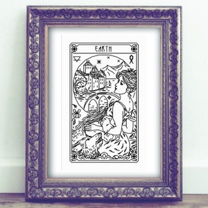 ELEMENTS OF NATURE Ancient Tarot Major Arcana - 6 Cards Sampler ...
