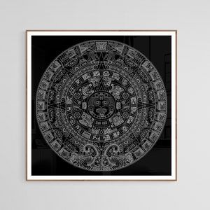 Aztec Calendar - Modern Blackwork Embroidery Cross Stitch Pattern - Etsy
