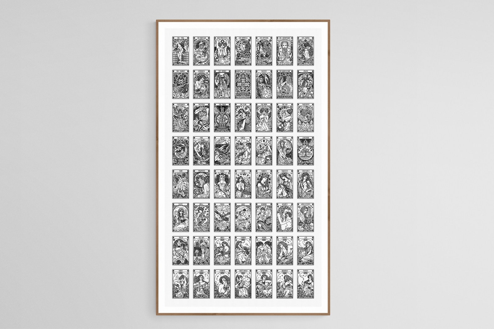 ULTIMATE MAJOR ARCANA 56 Tarot Cards Sampler - Blackwork Embroidery ...