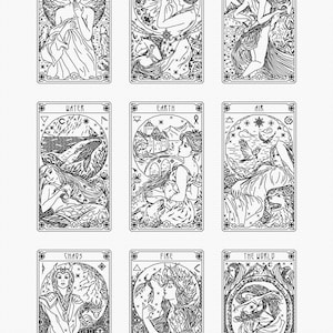ULTIMATE MAJOR ARCANA 56 Tarot Cards Sampler - Blackwork Embroidery ...