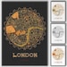 LONDON Map Wall Art - Modern Cross Stitch Pattern - 4 Color Versions ...
