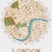 LONDON Map Wall Art - Modern Cross Stitch Pattern - 4 Color Versions ...