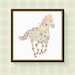 Steampunk Gear and Cogs Horse - Modern Blackwork Cross Stitch Pattern ...