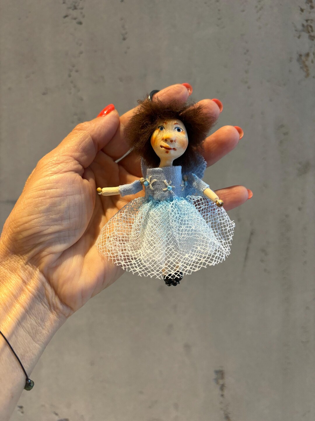 Doll Fairy Keychain, Polymer Clay Mini Keychain, Personalized Keyring ...