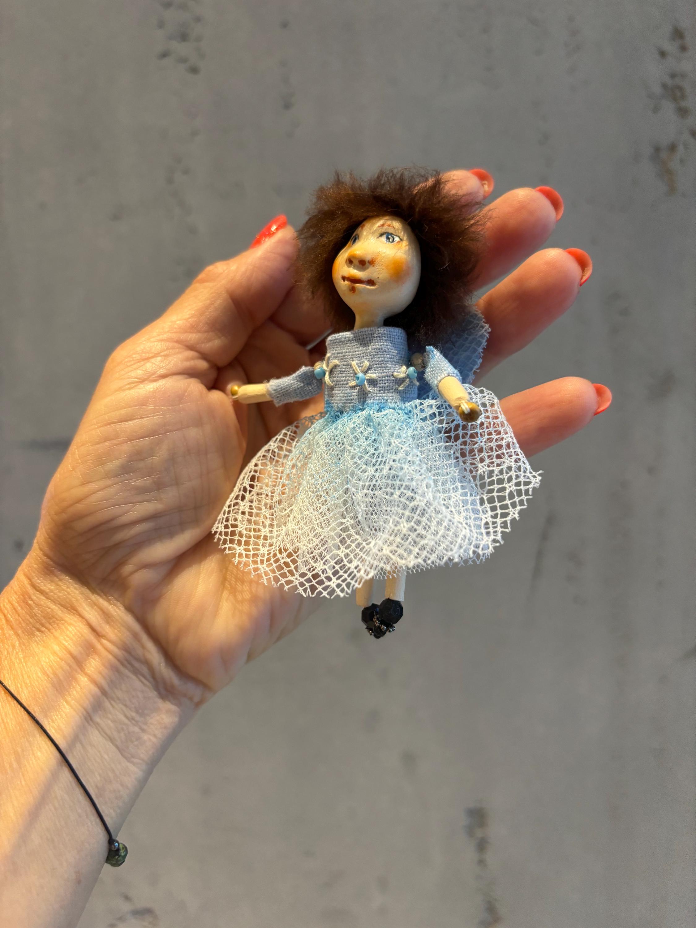 Doll Fairy Keychain, Polymer Clay Mini Keychain, Personalized Keyring ...